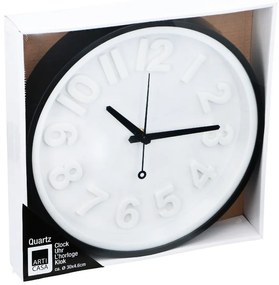 ARTICASA Nástěnné hodiny 30 cm černá / bíláED-224296cern