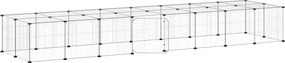 36panelová ohrádka pro zvířata s dvířky černá 280 x 70 x 35 cm ocel 3114060