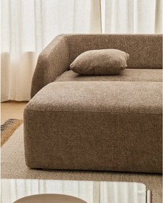 Taupe žinylková rozkládací rohová pohovka (pravý roh/s lenoškou) Laira – Kave Home