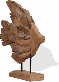 Socha ryby Teak 40x12x57 cm 244565