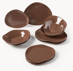 Sada porcelánového nádobí v organickém tvaru Joana, pro 4 osoby, 12 dílů