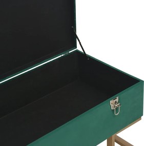 Lavice s úložným prostorem 105 cm zelená samet 247570