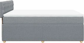 Box spring postel s matrací světle šedá 160 x 200 cm textil 3287514