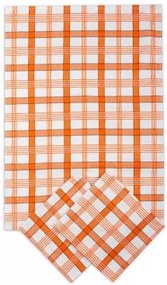 SVITAP sleep well Utěrka Extra savá Káro oranžové 50x70 cm (balení 3 ks)