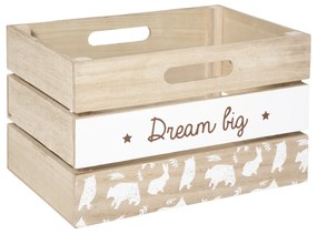 Atmosphera for Kids Dřevěný box na hračky Dream big 20x29x18 cm