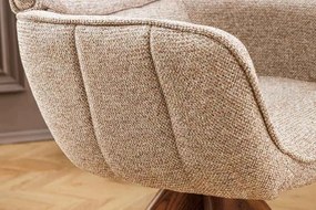 Designová otočná židle Parthenia taupe / hnědá