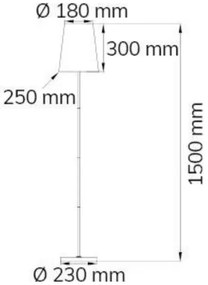 Wofi 3329.01.10.6000 - Stojací lampa FYNN 1xE27/60W/230V černá
