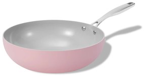 Elmich Nepřilnavá keramická Wok pánev Vital Ø 28 cm - růžová