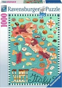 Ravensburger Mapa Itálie - Sladkosti / 1000 dílků / od 14 let