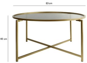 Konferenční stolek Sun Gold s tmavým sklem