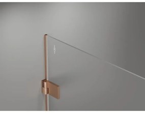 Mexen Lunar-B Duo výklopný sprchový kout 100 x 70 cm, čiré sklo, měděná matná, 832-100L-070P-65-00