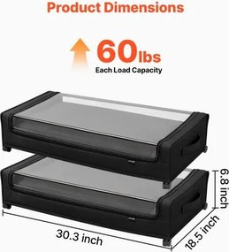 Úložný prostor pod postel s kolečky, 770 × 470 × 173 mm VEVOR
