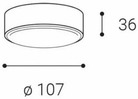 LED2 - LED Stropní svítidlo ROLO LED/6W/230V IP65 antracit