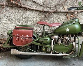 Plechový model - Vojenská motorka URAL