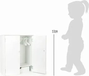 Small Foot Šatní skříň pro panenky bílá / od 3 let