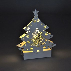 Solight LED kovový vánoční stromek, 2x AA