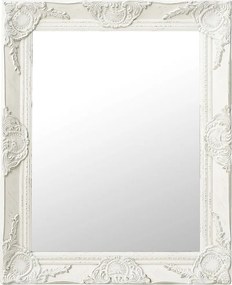 vidaXL Nástěnné zrcadlo barokní styl 50 x 60 cm [320317] Barva: Bílá