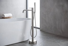 Sapho Sapho, MINIMAL podomítková baterie s bidetovou sprškou, nerez mat, MI540
