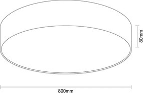 LED Stropní svítidlo LED/135W/230V 3000/4000/6500K pr. 80 cm bílá