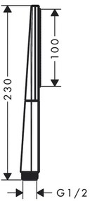 Hansgrohe Rainfinity, tyčová ruční sprcha 100 1jet EcoSmart, matná černá, HAN-26867670