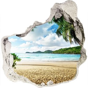 Wallmuralia Nálepka fototapeta 3D výhled Palmy na pláži 75x75 cm