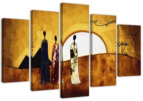 Gario Obraz na plátně Sunny egypt - 5 dílný Rozměry: 100 x 70 cm