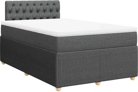 Box spring postel s matrací tmavě šedá 120x190 cm textil 3289703