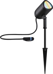 P 94849 Plug & Shine LED bodové zahradní světlo Smart Home Zigbee Shira IP65 RGBW+ 6,5W antracit - PAULMANN