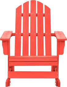 Zahradní houpací křeslo Adirondack masivní jedle červené 315883