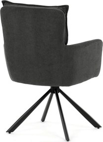 Jídelní židle HC-X1128 GREY2, manšestrová látka, šedá (60 x 67) cm