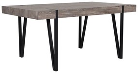 Jídelní stůl 150 x 90 cm, tmavé dřevo s černou ADENA Beliani