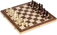 GOKI Dřevěné šachy 2v1 magnetické / od 7 let / počet hráčů: 2