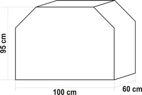 LUND Kryt grilu BARREL / 100 x 95 x 60 cm / Oxford 210D / černá