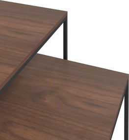 vidaXL Set konferenčních stolků 2 ks kompozitní dřevo a kov [343112] Barva: Černá