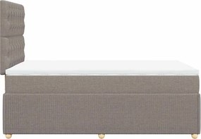 Box spring postel s matrací taupe 120x200 cm textil 3294334