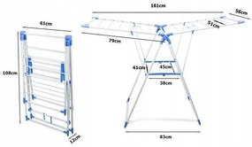 Verk 01399 Sušák na prádlo 161x56x79cm
