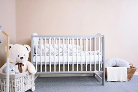 NEW BABY Dětská postýlka New Baby Elsa 120 x 60 cm bílo-šedá