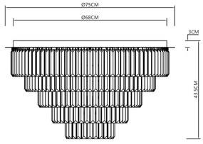 Stropní svítidlo MILANO 12xE14/40W/230V zlatá