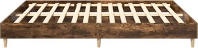 Rám postele bez matrace Kouřový dub 200x200 cm kompozitní dřevo 3328703