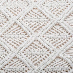 Dekorační polštář s třásněmi MACRAME, 30 x 50 cm, béžový