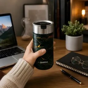 Quokka Boost Coffee Tumbler 400ml Greenstone / Termohrnek se sítkem /