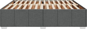 Rám postele bez matrace tmavě šedý 180 x 200 cm textil 3284854