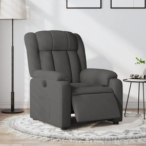 Elektrické polohovací křeslo tmavě šedé textil 3205293