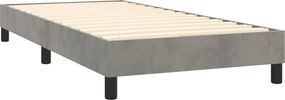 vidaXL Box spring postel s matrací 100x200 cm samet [3141407] Barva: Tmavě zelená