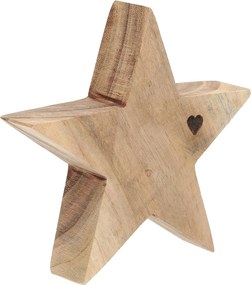 Dekorace Wooden Star I 15x4x15 cm