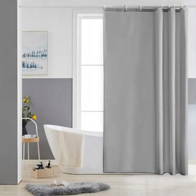 Sprchový Curtain s háčky 200x240, textilní vana, odolný, stylový, elegantní, šedý