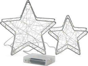 Tchibo - Dekorační hvězdy s LED - barva: transparent
