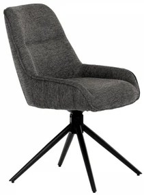 Jídelní konferenční židle tmavě šedá černé kovové nohy otočný mechanismus HC-535 GREY2