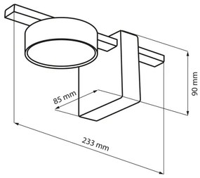 LED Nástěnné svítidlo JOY 1xGX53/6W/230V černá