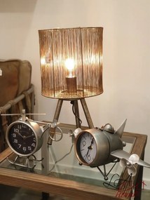 Kovová bronzová stolní lampa Antiek - Ø 25*45cm